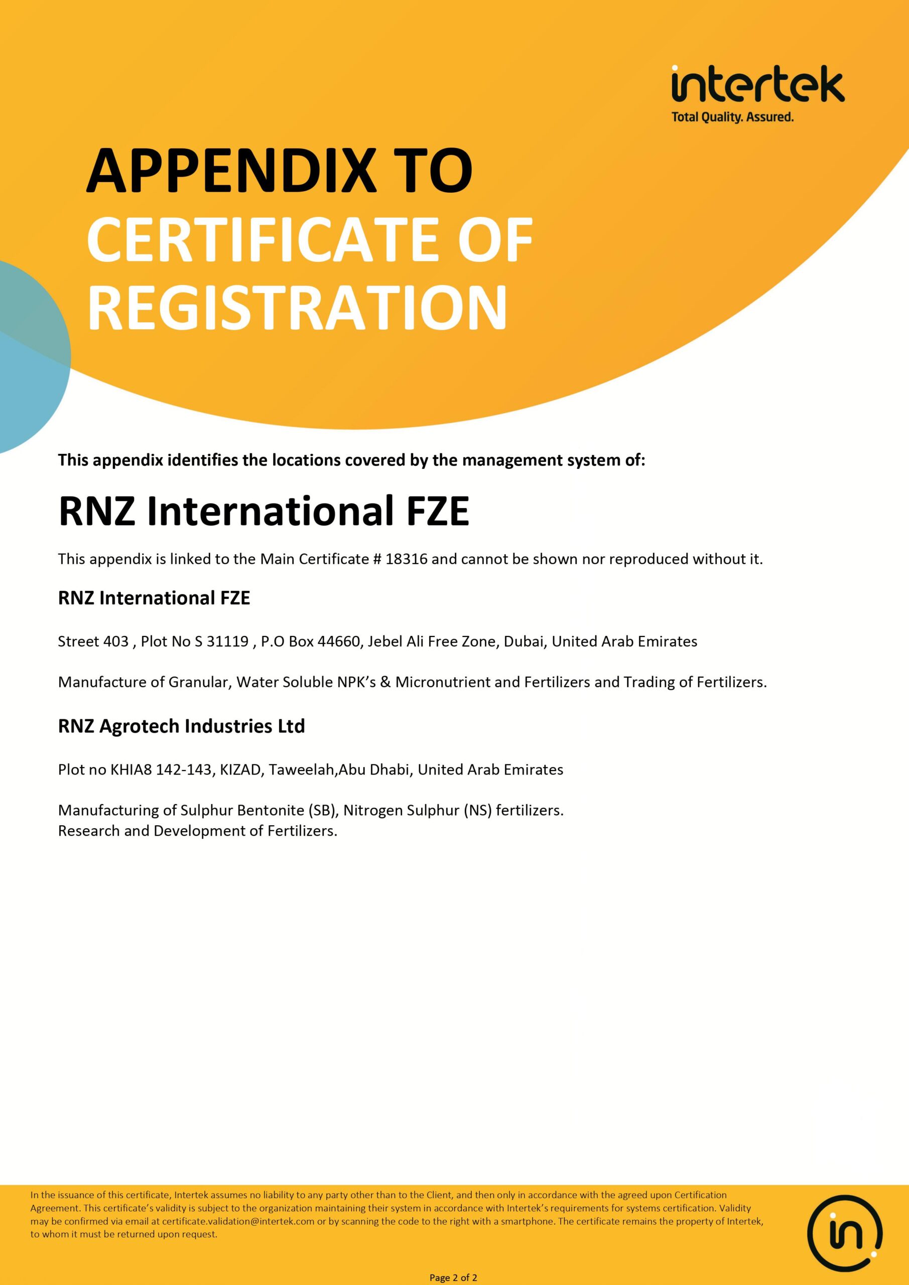 Certifications Rnz